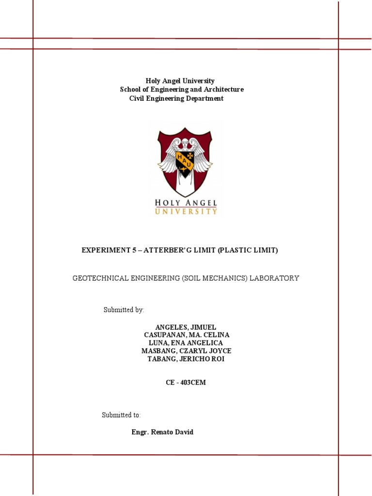 Experiment 5 | PDF | Soil | Materials