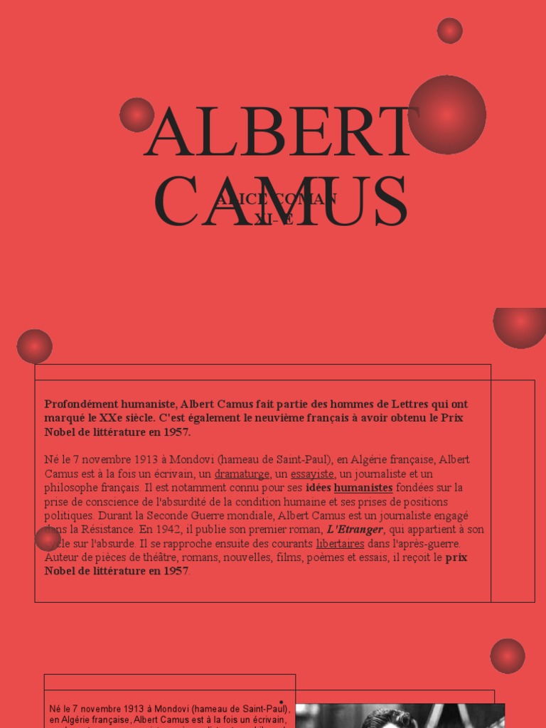 Proiect Franceza | PDF | Albert Camus