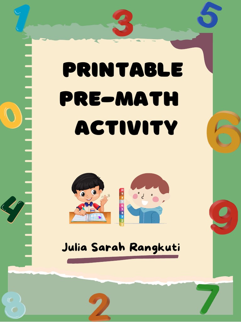 Printable Pre-Math Activity Julia Sarah Rangkuti | PDF