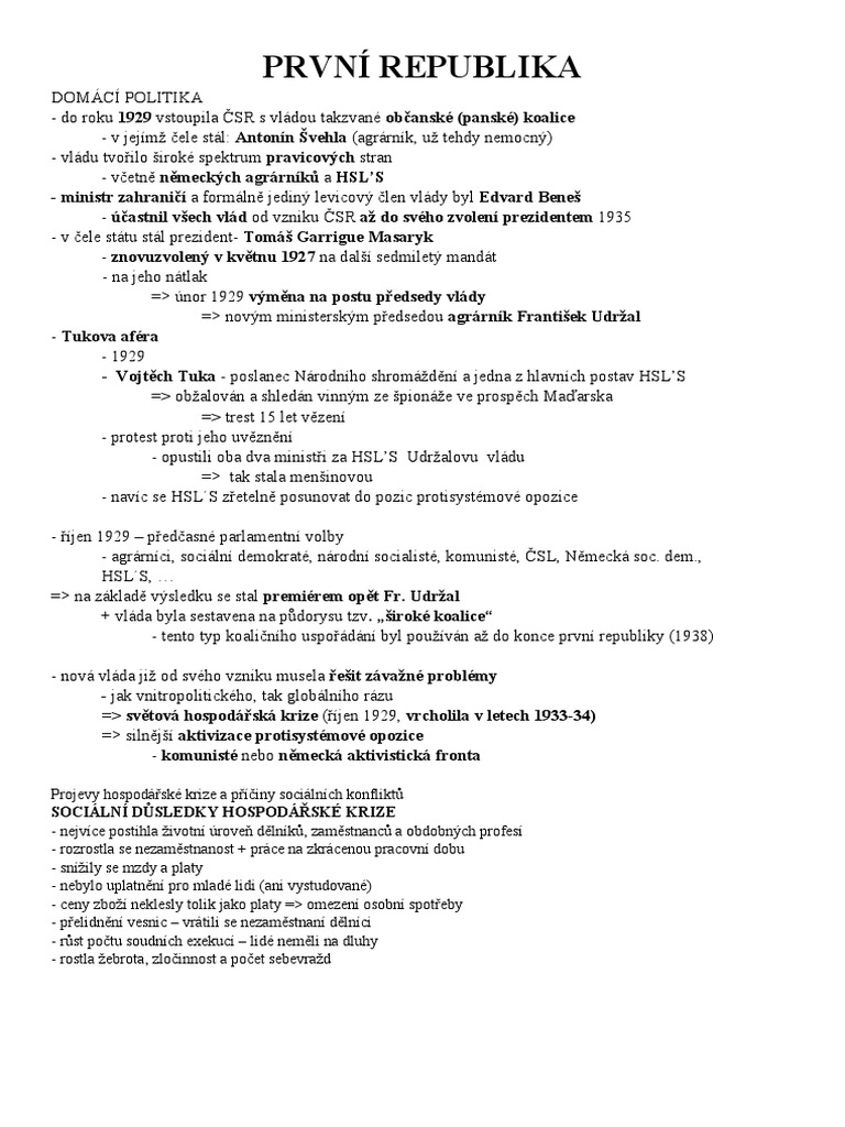 První Republika | PDF
