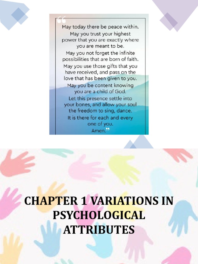 Chapter 1 - Variations in Psychological Attributes | PDF | Wechsler ...