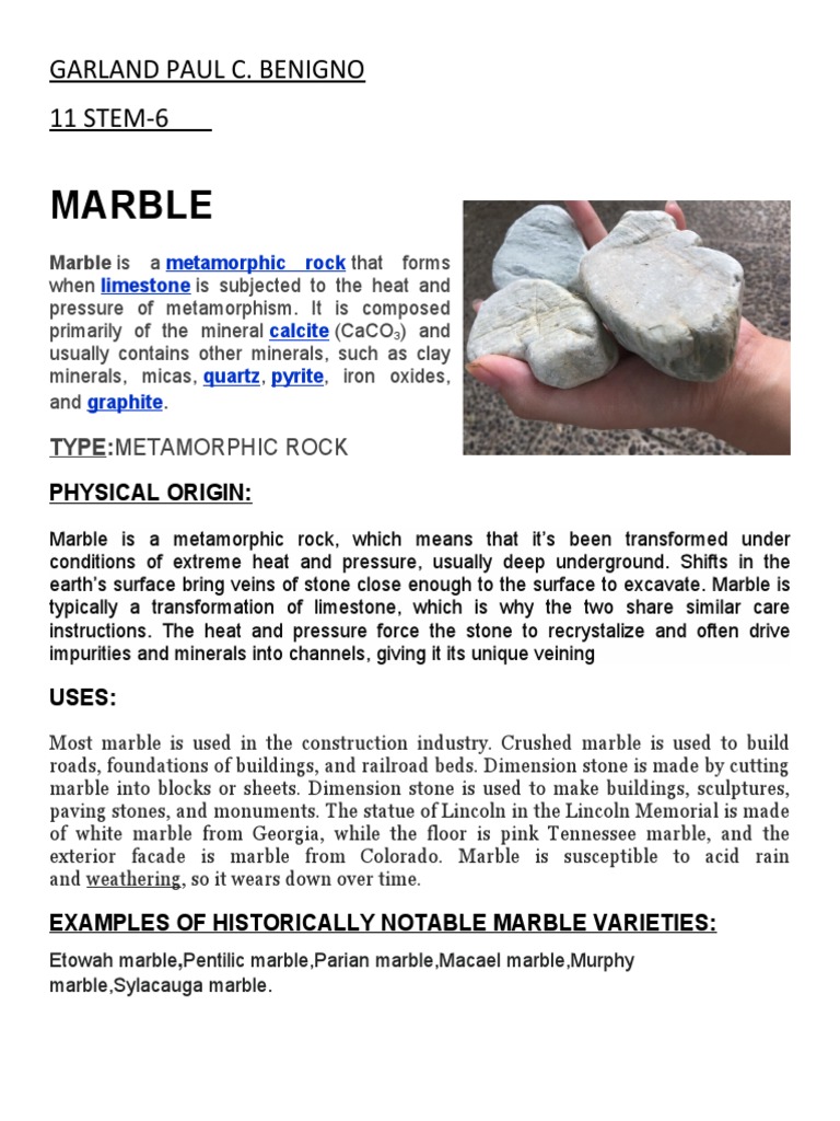 Understanding Marble: Properties and Uses | PDF | Social Science ...