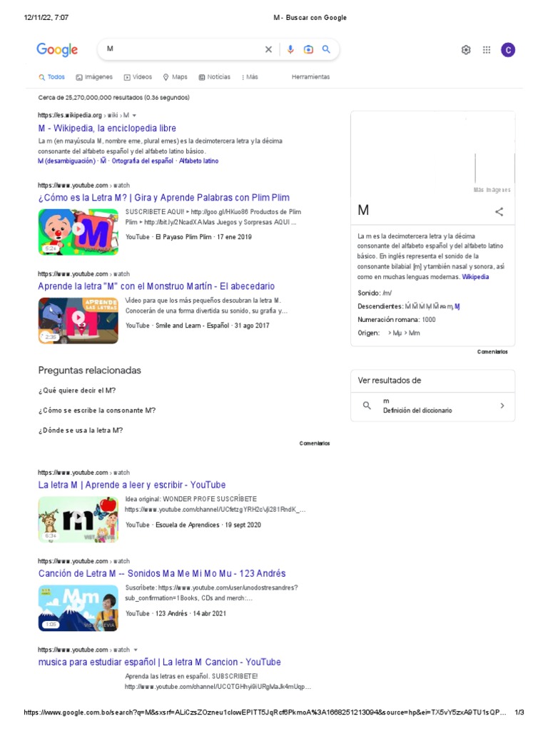 La Letra M: Historia y Uso | PDF | Alfabeto | Comunicación humana
