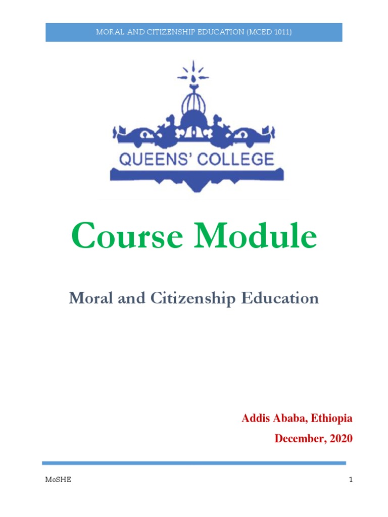 Moral and Citizenship Education Module | PDF | Morality | Good And Evil