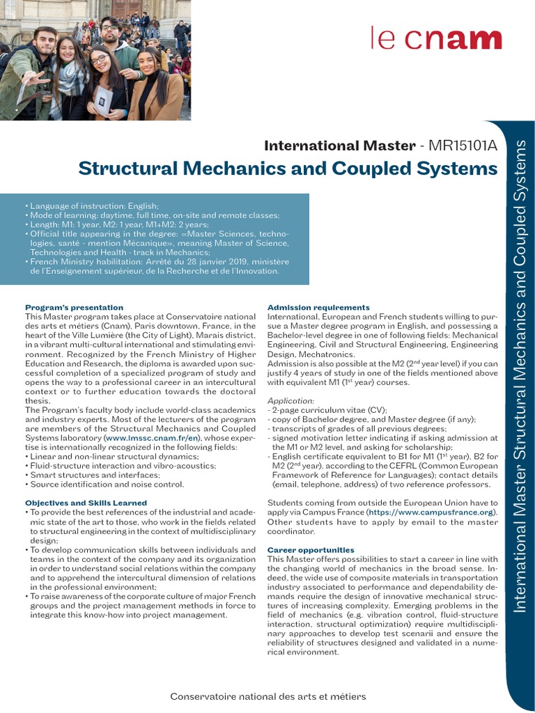 Master Structural Mechanics | PDF | Academic Degree