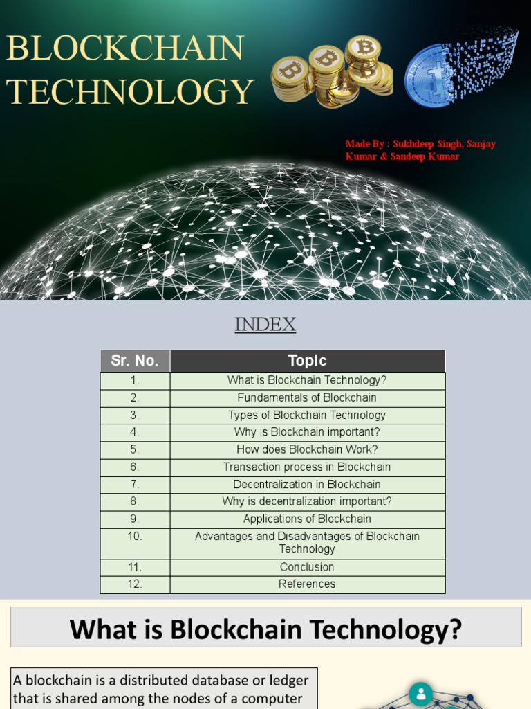 Blockchain Technology PPT Project Final Edit | PDF | Cryptocurrency | Bitcoin