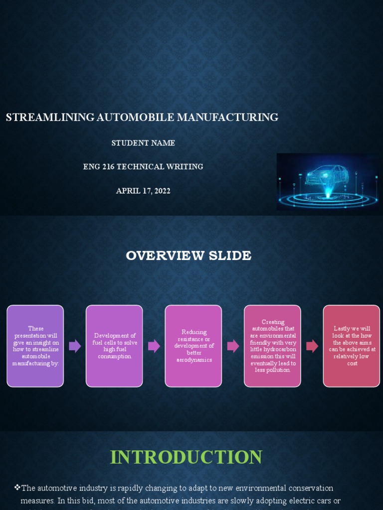 Streamlining Automobile Manufacturing | PDF | Car | Efficient Energy Use