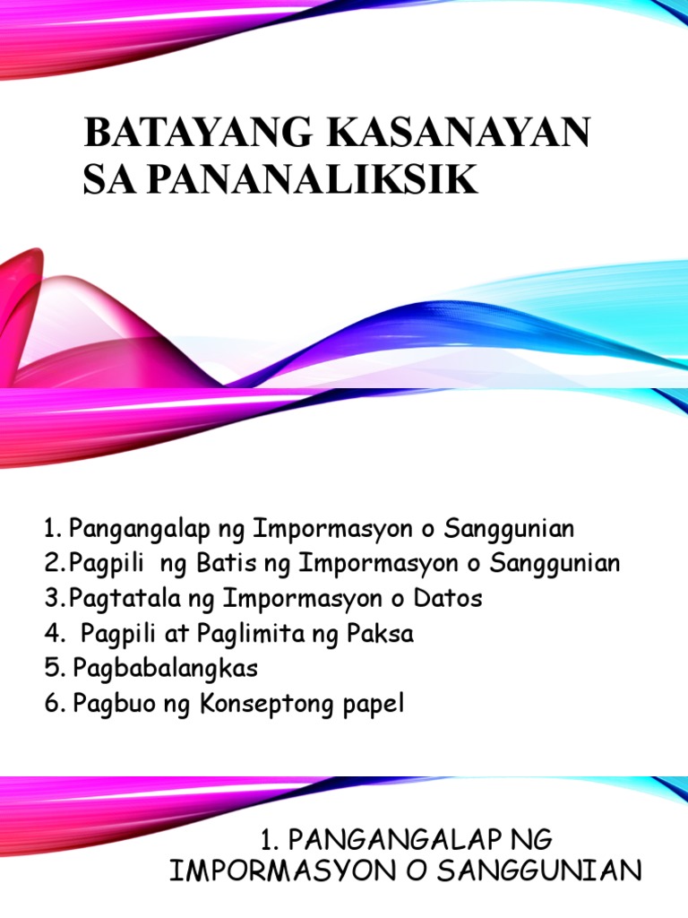 Pananaliksik - Batayang Kasanayan Sa Pananaliksik | PDF