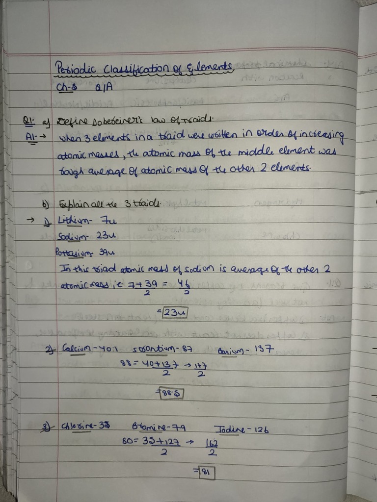 Periodic Classification ch-5 QA | PDF