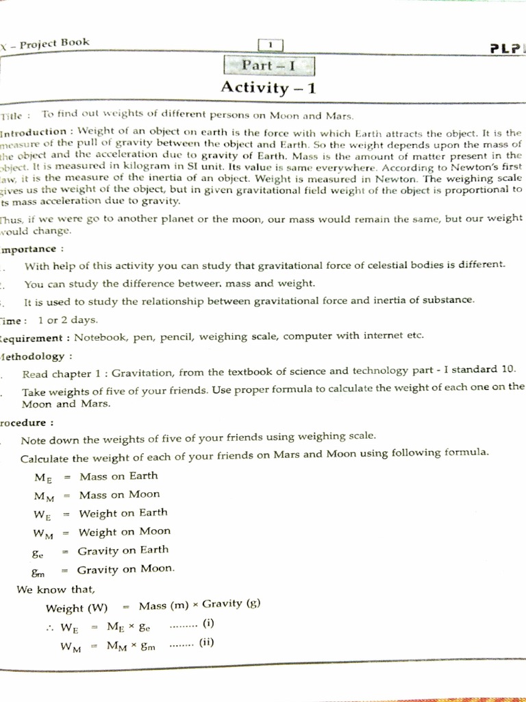 10th Sci 1 Project | PDF