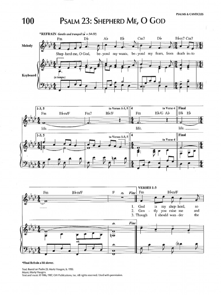 Shepherd Me O Lord | PDF
