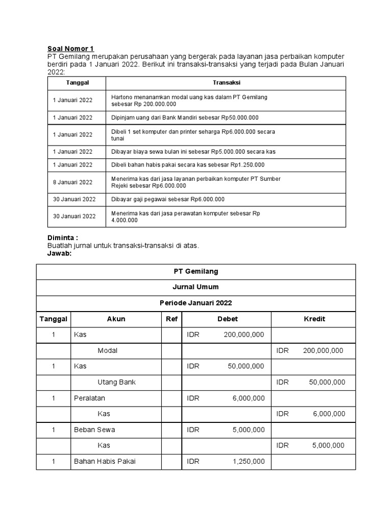 Akuntansi Dasar dan Jurnal | PDF | Bisnis | Pengelolaan Keuangan & Uang