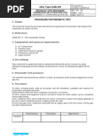 Pneumatic Leak Test Procedure Guide | PDF | Calibration | Leak