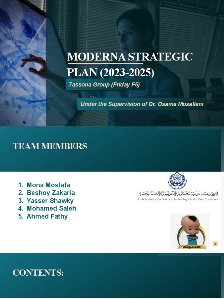 Moderna Strategic Plan Presentation - 7assona Group | PDF | Swot Analysis | Phases Of Clinical ...