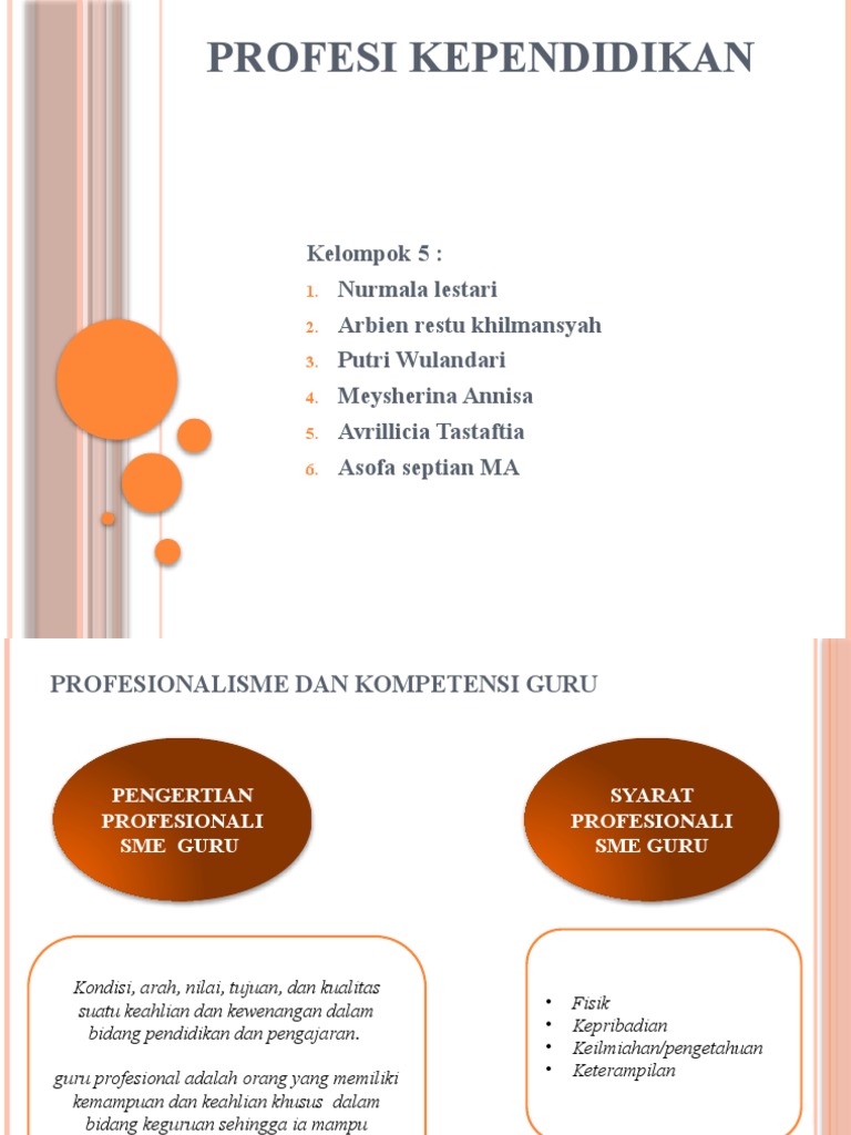 Kelompok 5 PPT Profesi Kependidikan | PDF