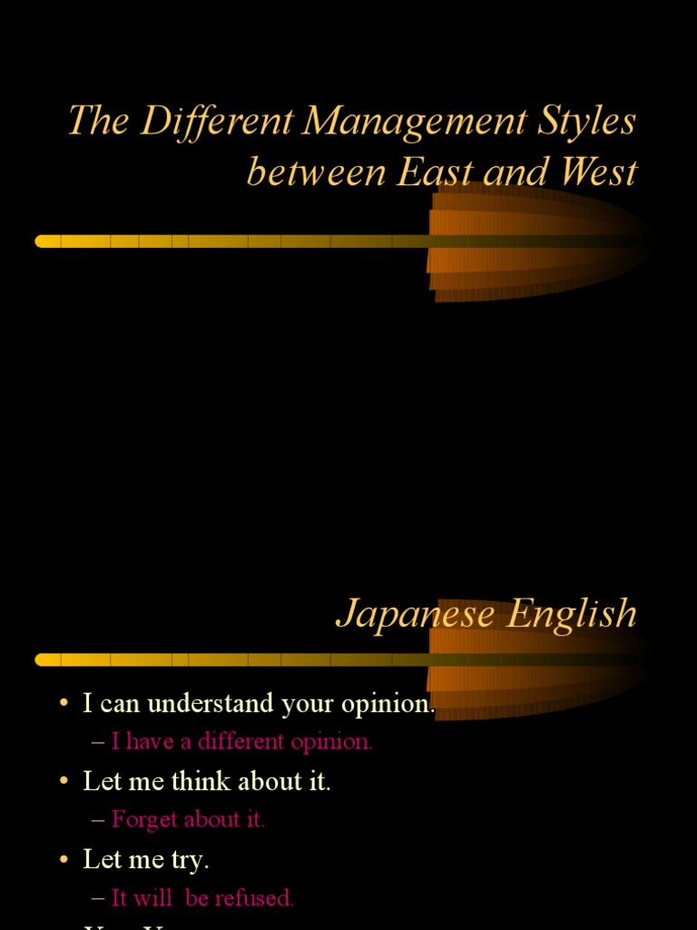 The Different Management Styles Between East and West | PDF