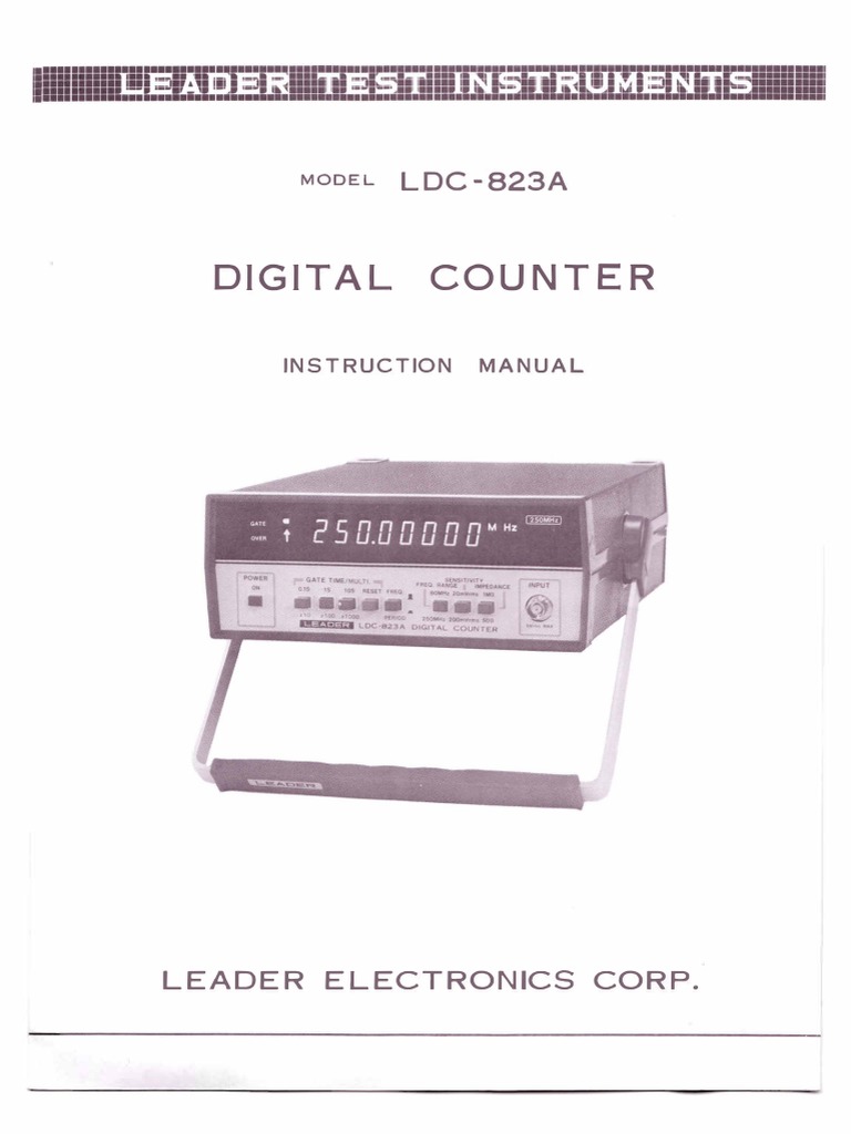 Leader LDC-823A - Manual | PDF | Electrical Impedance | Capacitor