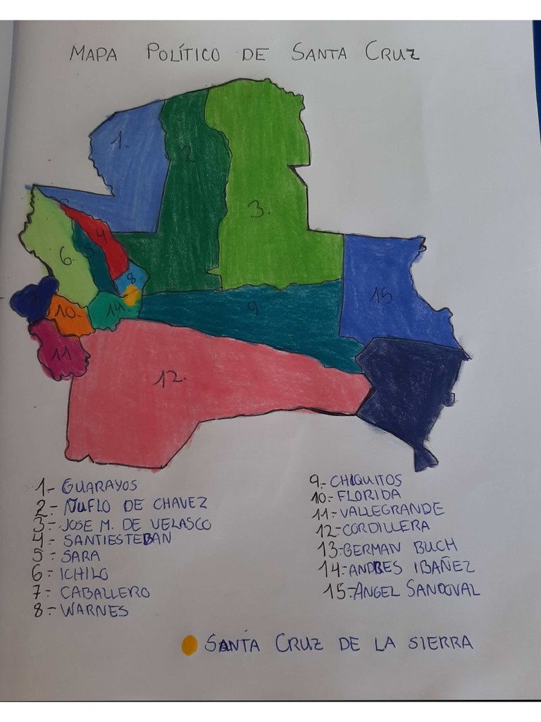 Mapa Politico de Santa Cruz | PDF