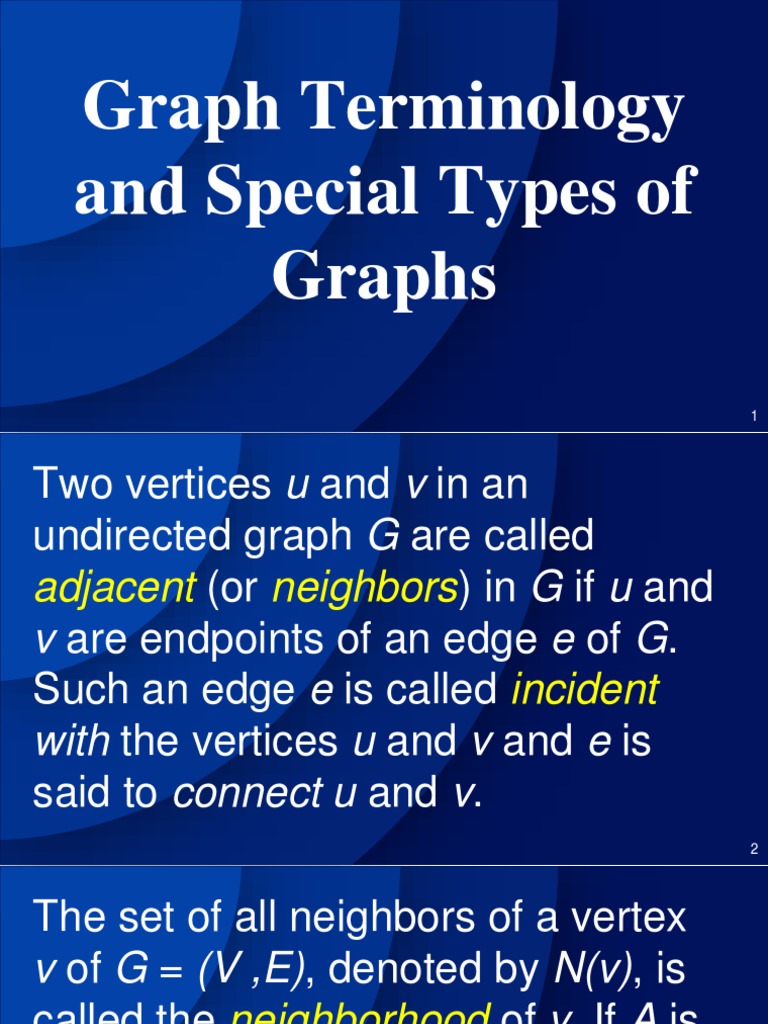 Graph Terminology and Special Types of Graphs | PDF | Vertex (Graph Theory) | Graph Theory