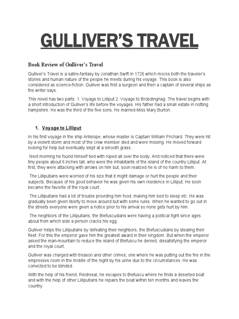 Gulliver's Travel (Book Review) | PDF