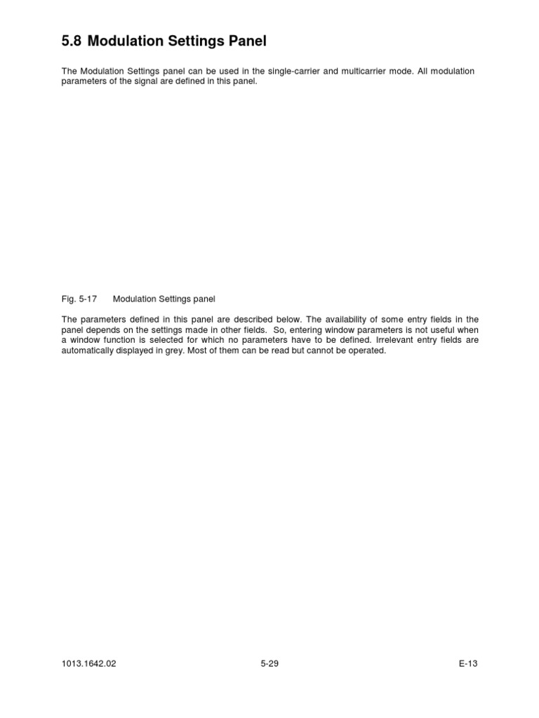 Part 04 D - WinIQSIM Modulation Settings Panel v0 | PDF | Modulation | Electronics