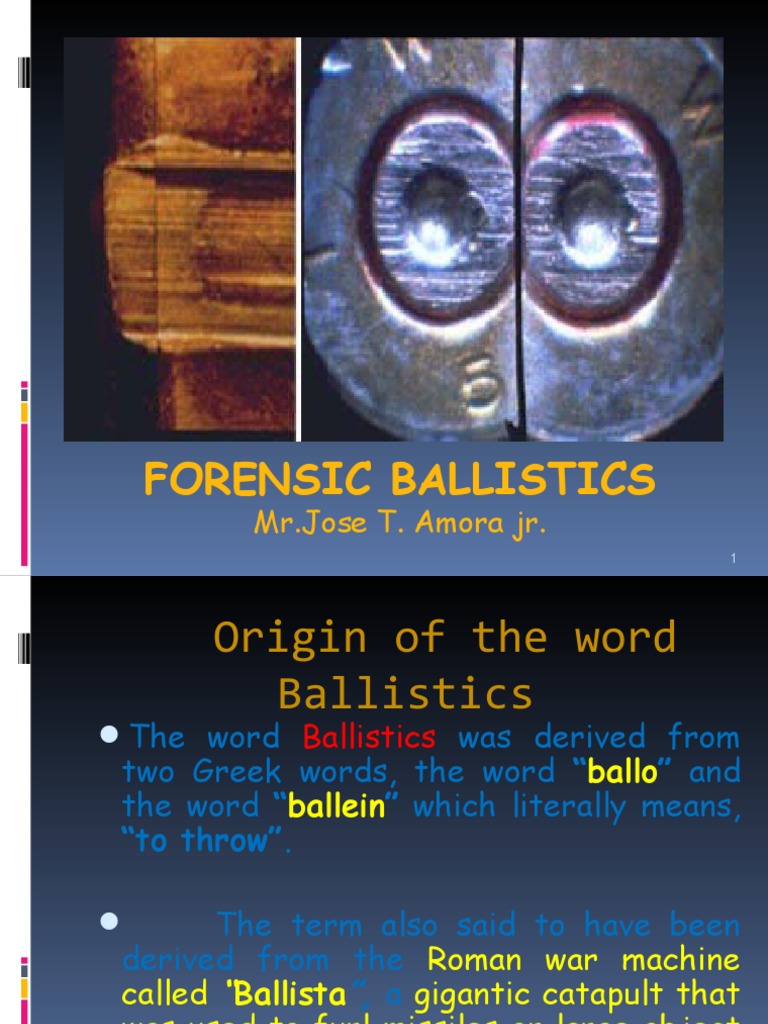 Forensic Ballistics | PDF | Gun Barrel | Firearms