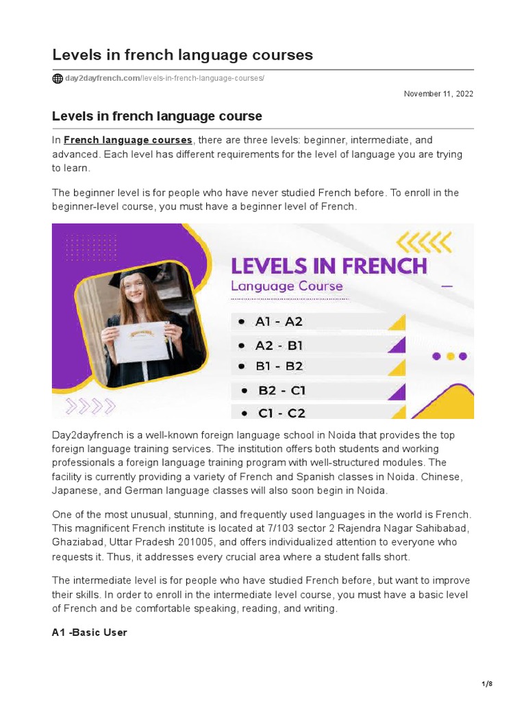 Levels in French Language Courses | PDF | Fluency | Learning