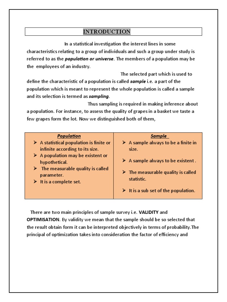 Introduction | PDF | Sampling (Statistics) | Bias Of An Estimator
