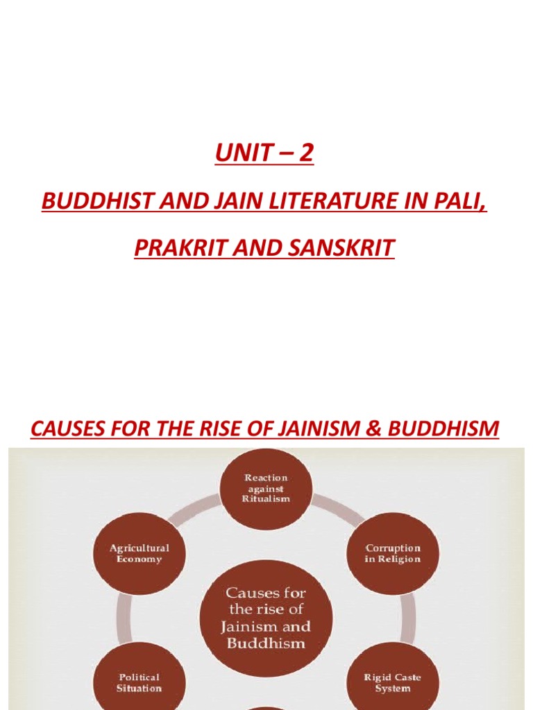 (Unit - 2) Buddhist and Jain Literature | PDF
