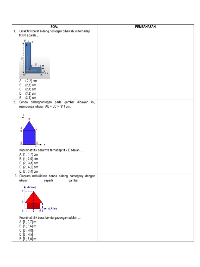 P6 Titik Berat | PDF