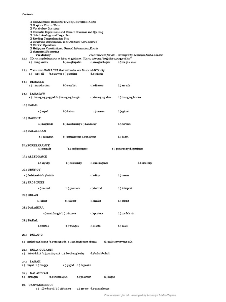 CSC 8 - CSE Complete Reviewer For 2019 | PDF | Lightning | Photocopier