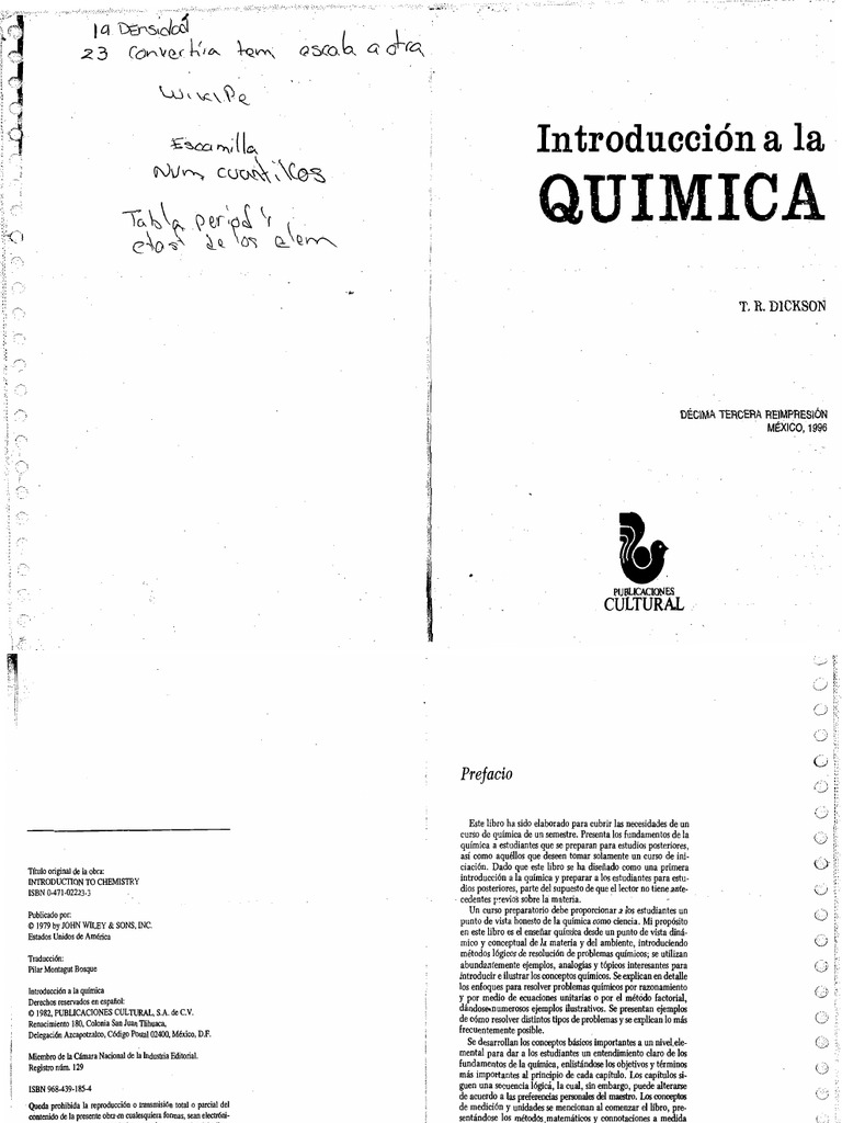 Introduccion A La Quimica | PDF