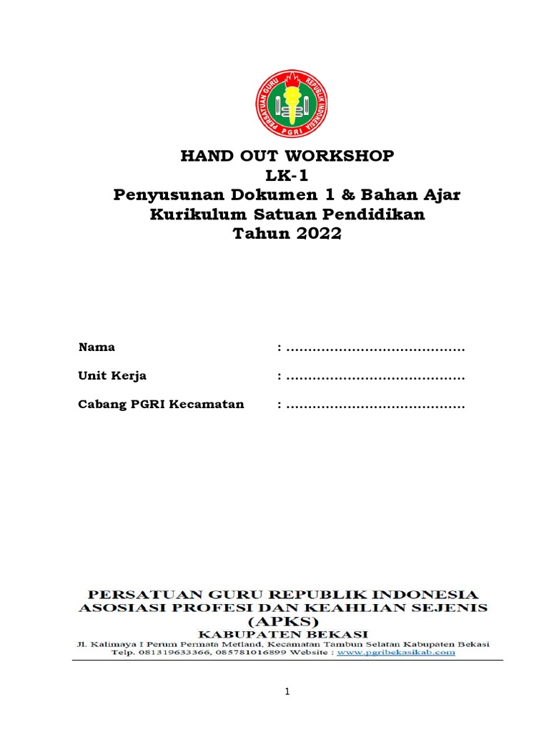 6.a LK-1 - Dokumen KTSP Tahun 2022-2023 | PDF