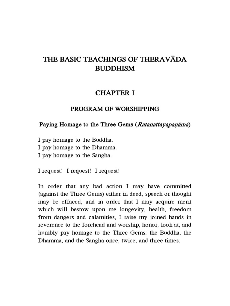 The Basic Teachings of Theravada Buddhism (PDFDrive) | PDF | Gautama ...