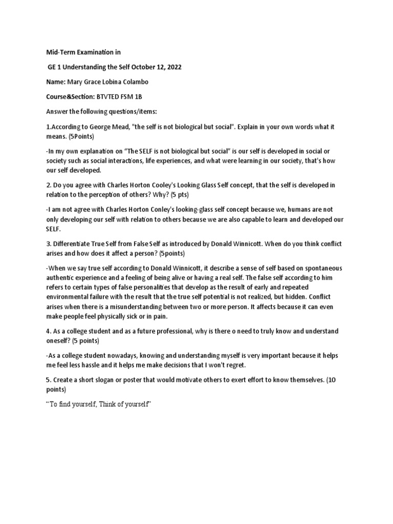 Midterm Exam in UTS | PDF