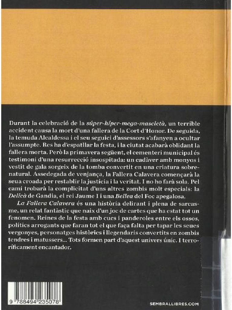 La Fallera Calavera Sembra Llibres | PDF