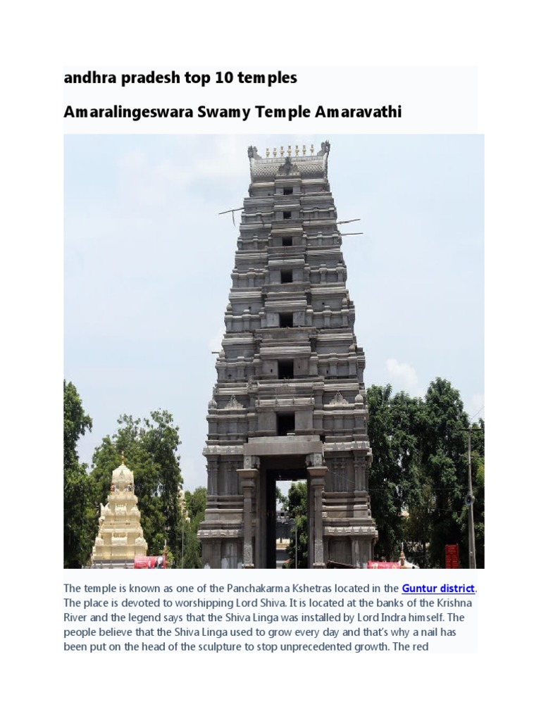 Andhra Pradesh Top 10 Temples | PDF | Theistic Indian Philosophy | Indian Religions