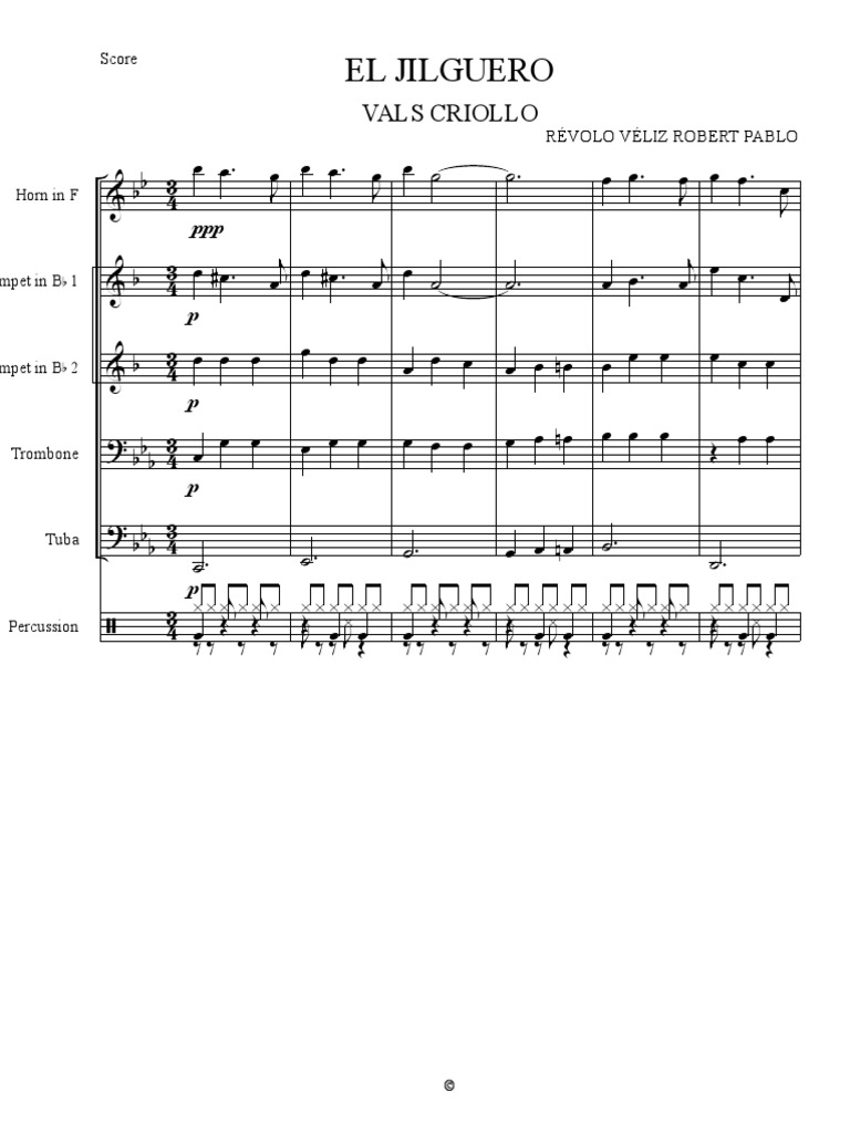 El Jilguero Vals | PDF