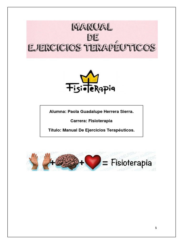 Manual de Ejercicios Terapeuticos - Paolaherrera. | PDF | Pie | Hombro