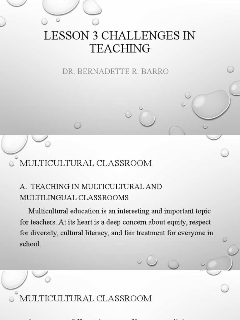 The Teaching Profession. LESSON 3 CHALLENGES IN TEACHING | PDF ...