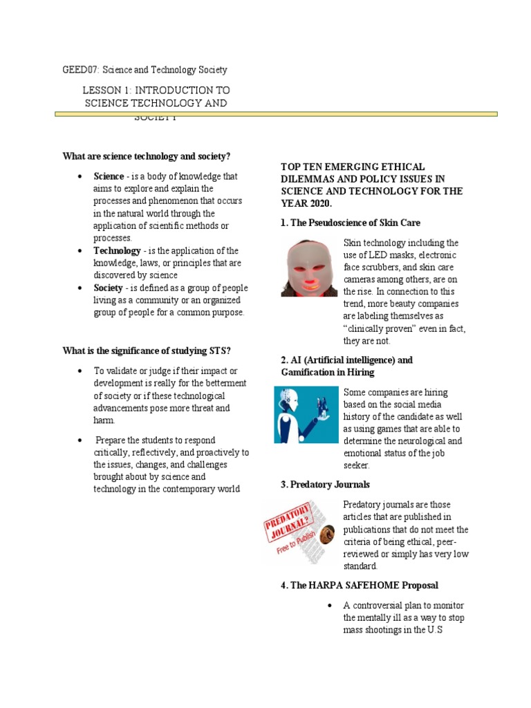 Geed07 Sts l1 | PDF | Homo | Id