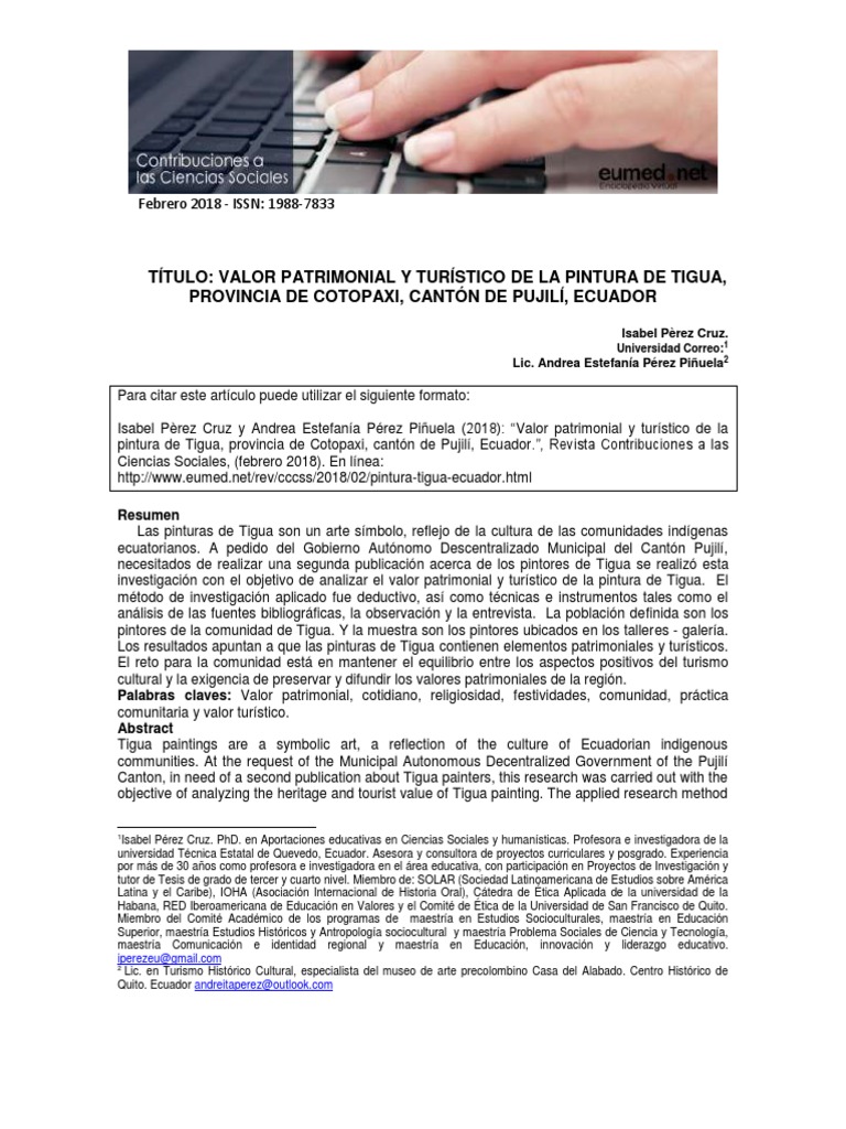 Pintura Tigua Ecuador | PDF | Pinturas | Turismo