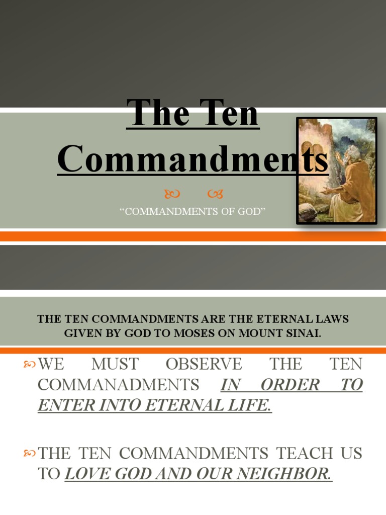 The Ten Commandments | PDF | Religious Belief And Doctrine | Theology