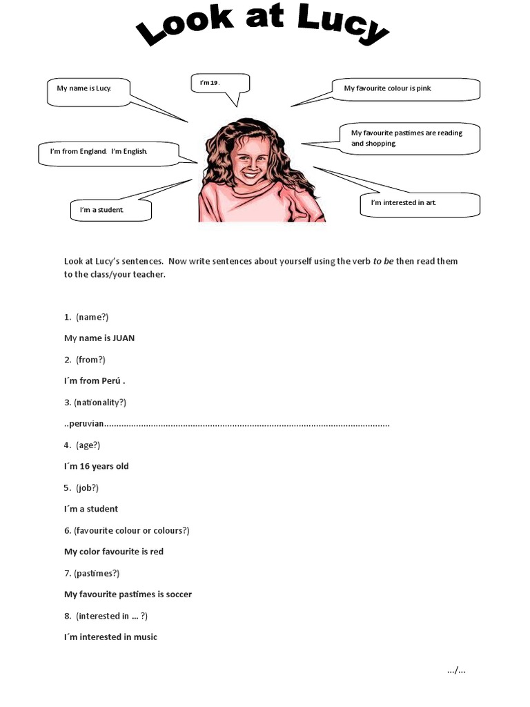 Lucy's Introduction: A Short Biography Emphasizing Personal Details and Interests | PDF