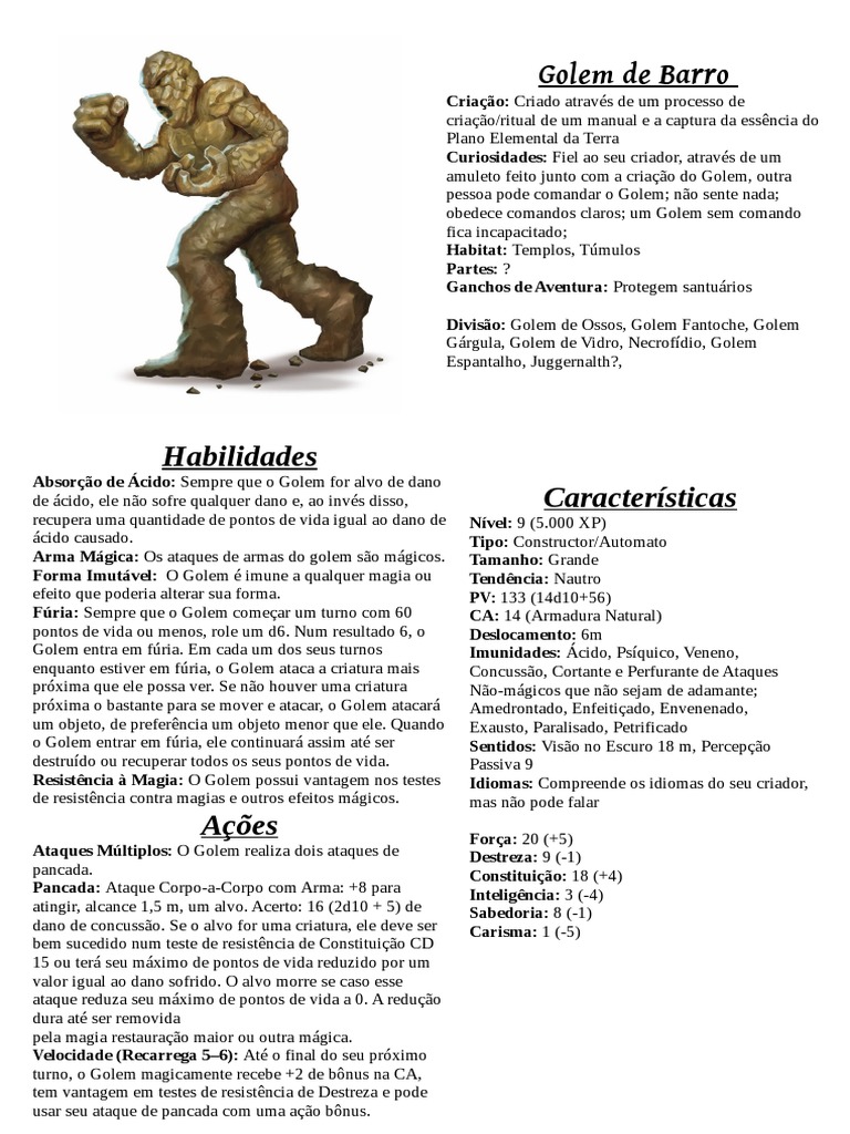 Golem de Barro | PDF