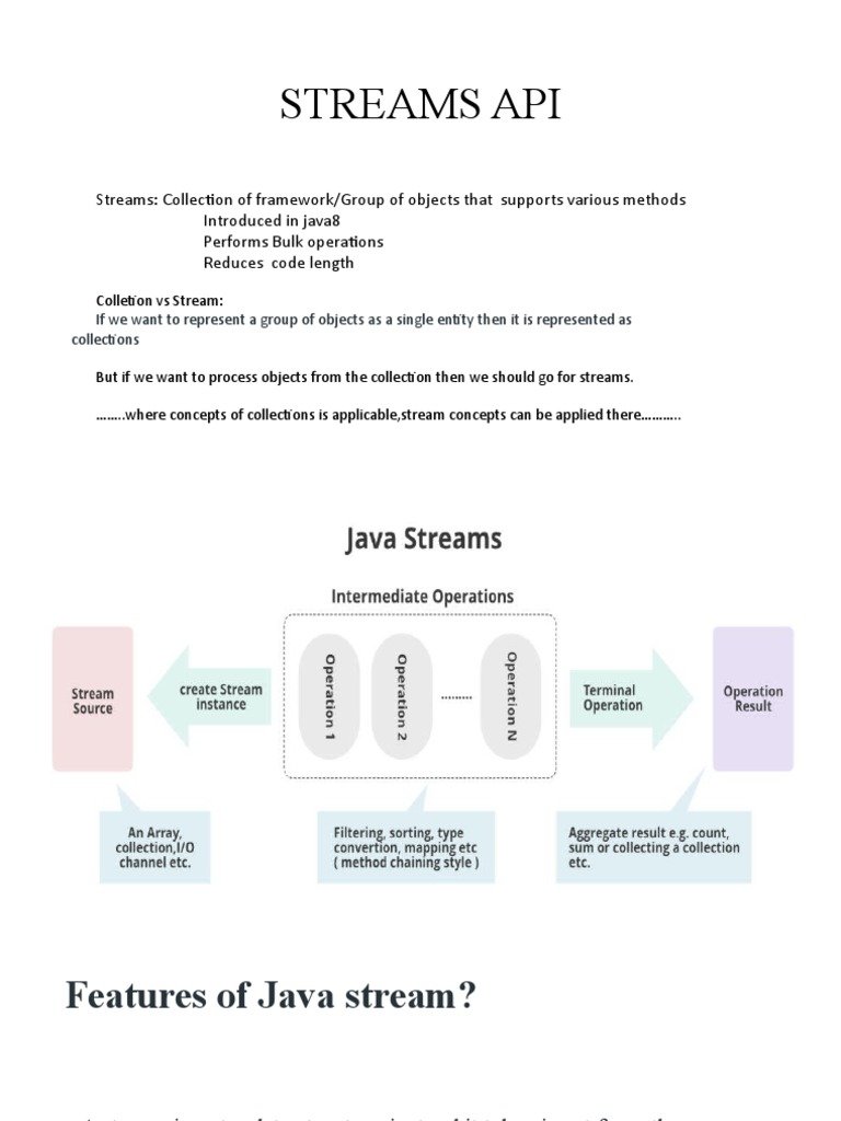Streams Api | PDF | Data Type | Parameter (Computer Programming)