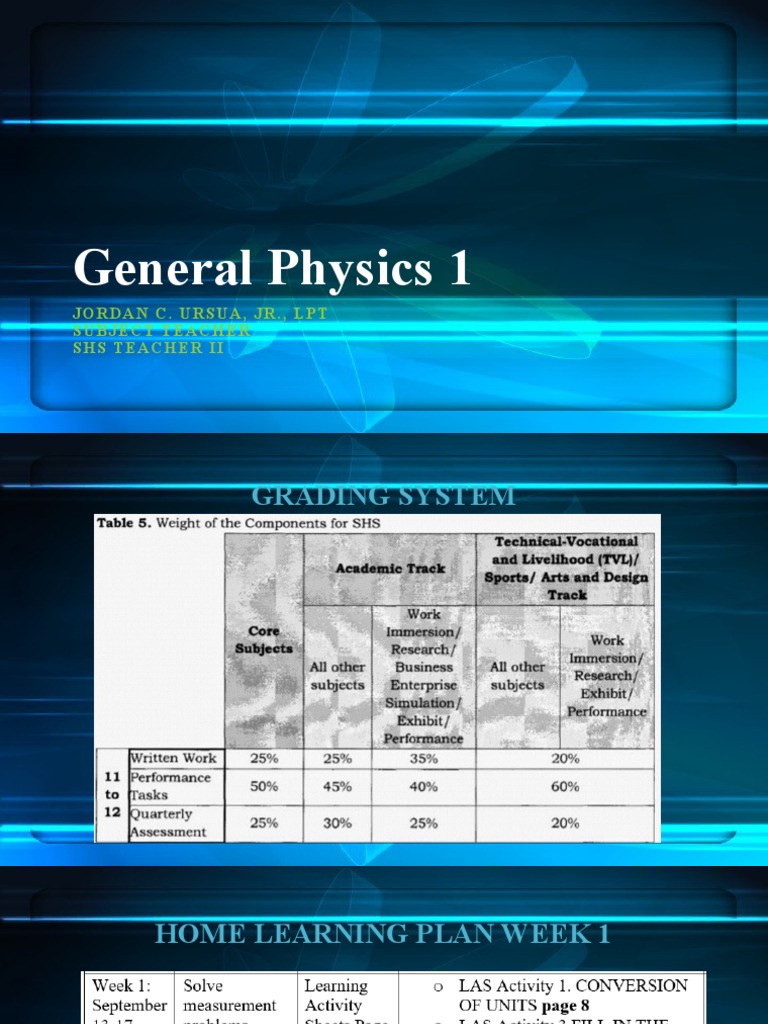 General Physics 1 Lesson | PDF | Observational Error | Velocity
