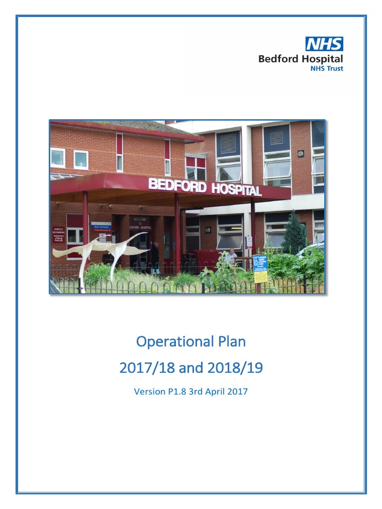 Bedford Hospital Operational Plan 2017-19 | PDF | Emergency Department ...