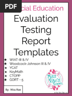 WJ-IV Achievement Test Template | PDF | Phonics | Reading Comprehension