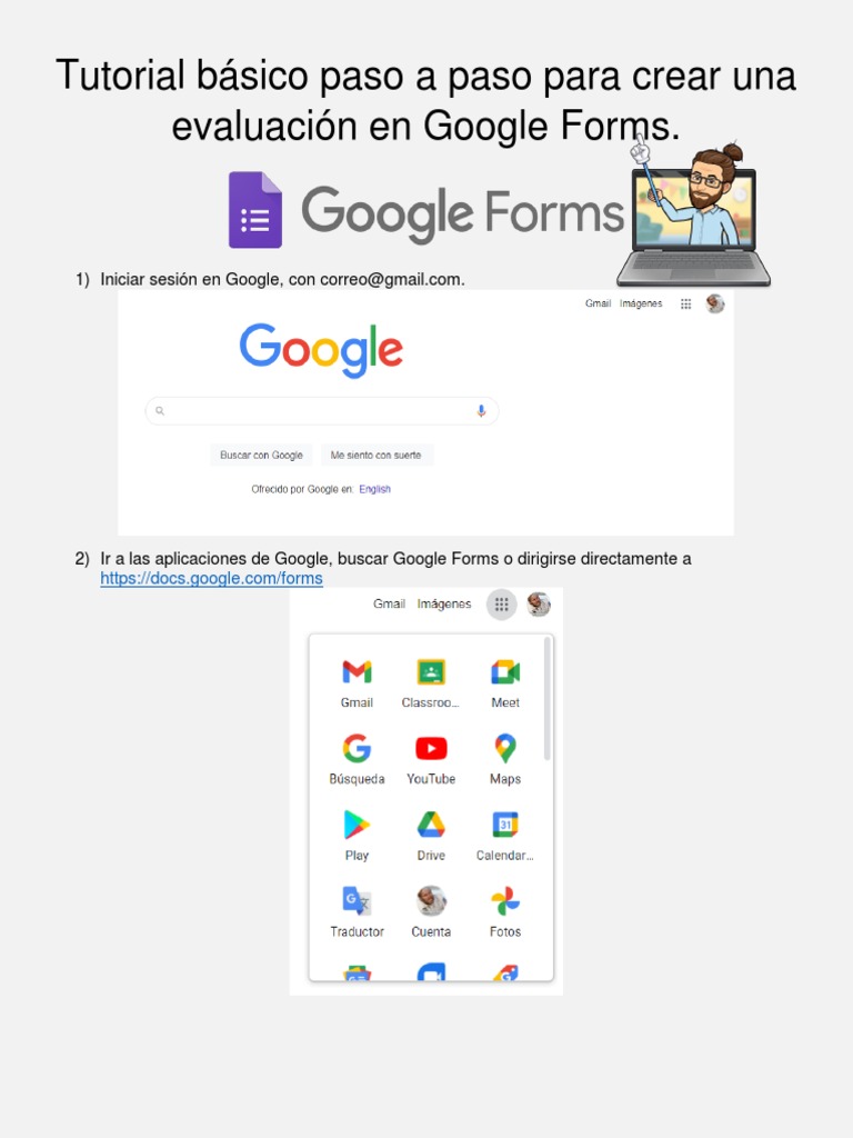 Tutorial creación de formulario Google Form | PDF | Ingeniería de software | Internet